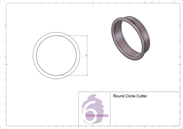 DIGITAL STL Download For Round Circle Cookie Cutter - 6 Bittersweets ...